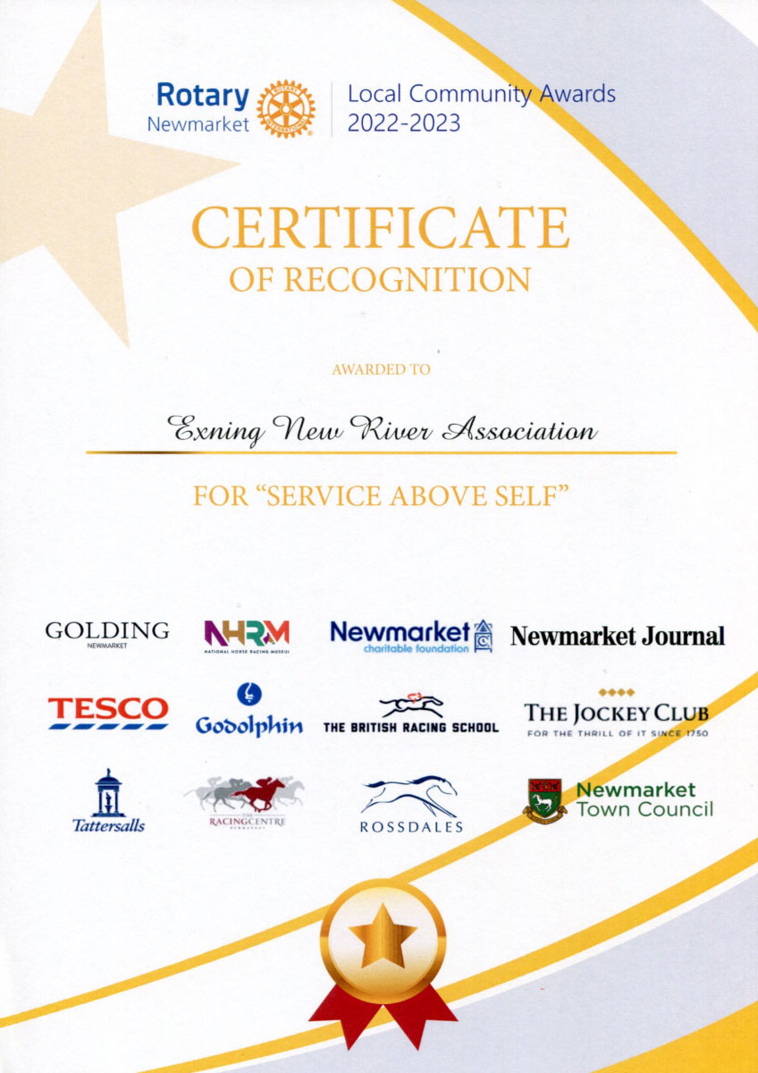 ENRA receive Certificate of Recognition from Rotary Newmarket - Exning ...